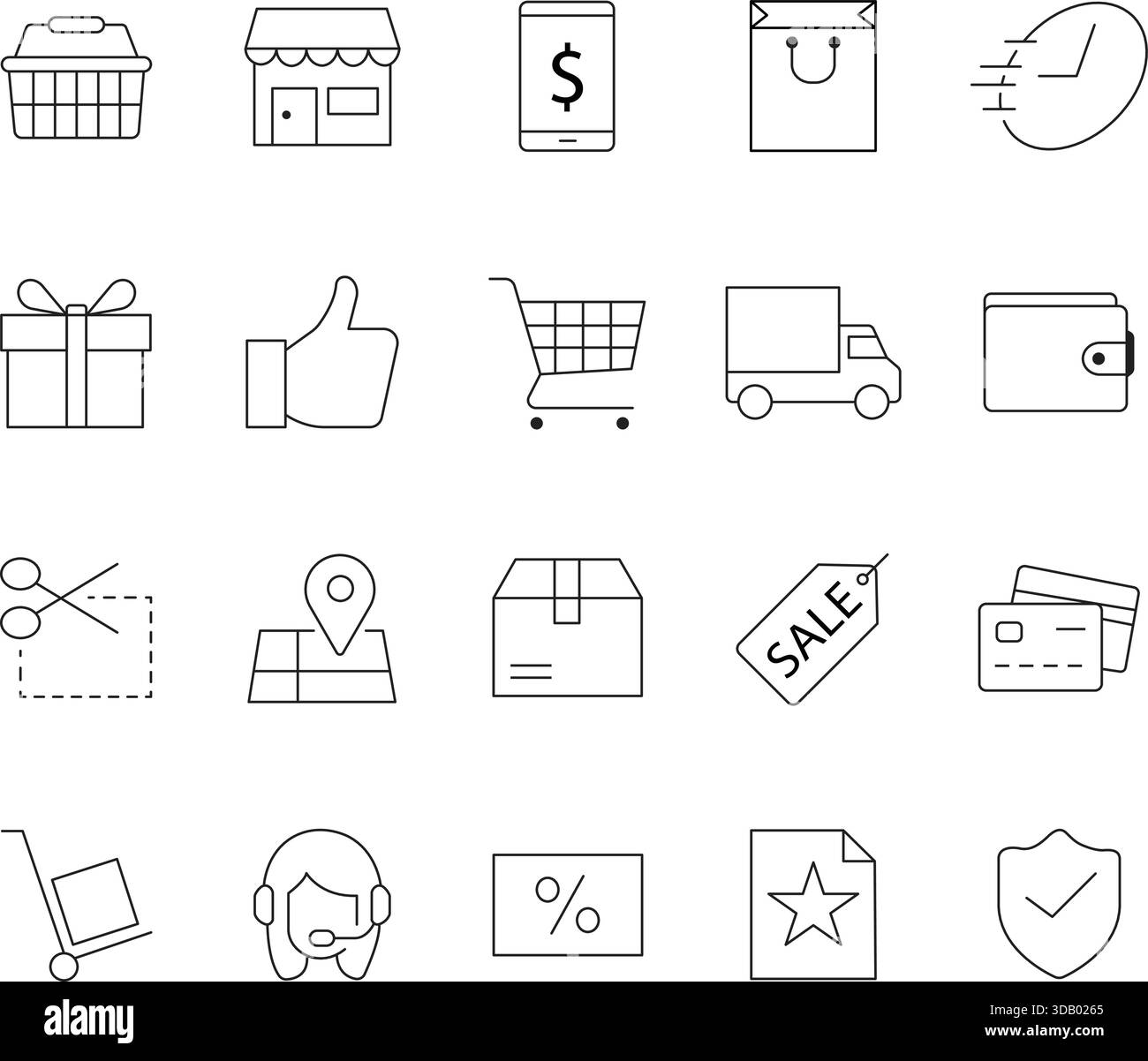 Digital feedback symbols set Black and White Stock Photos & Images - Alamy