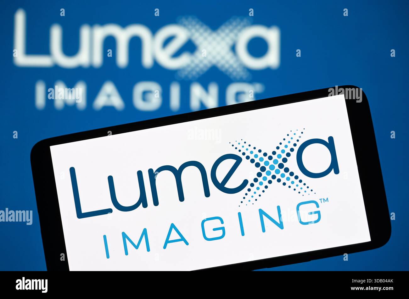 In this photo illustration, the Lumexa Imaging logo is seen on a ...
