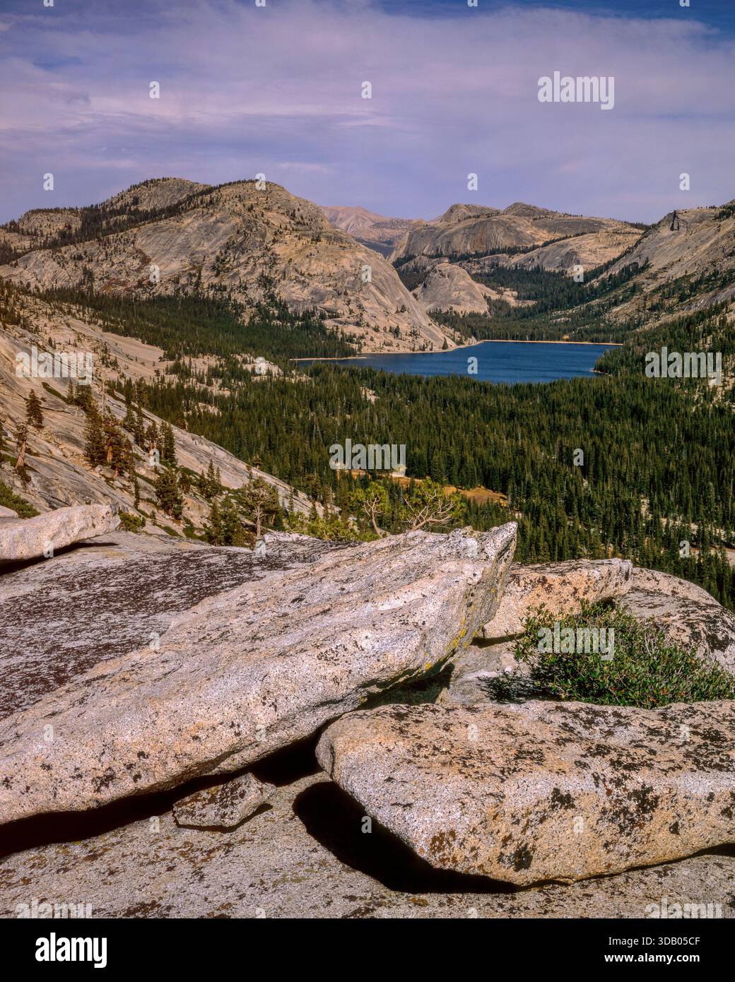 Granite Dome above Tenaya Lake, Yosemite National Park, California ...