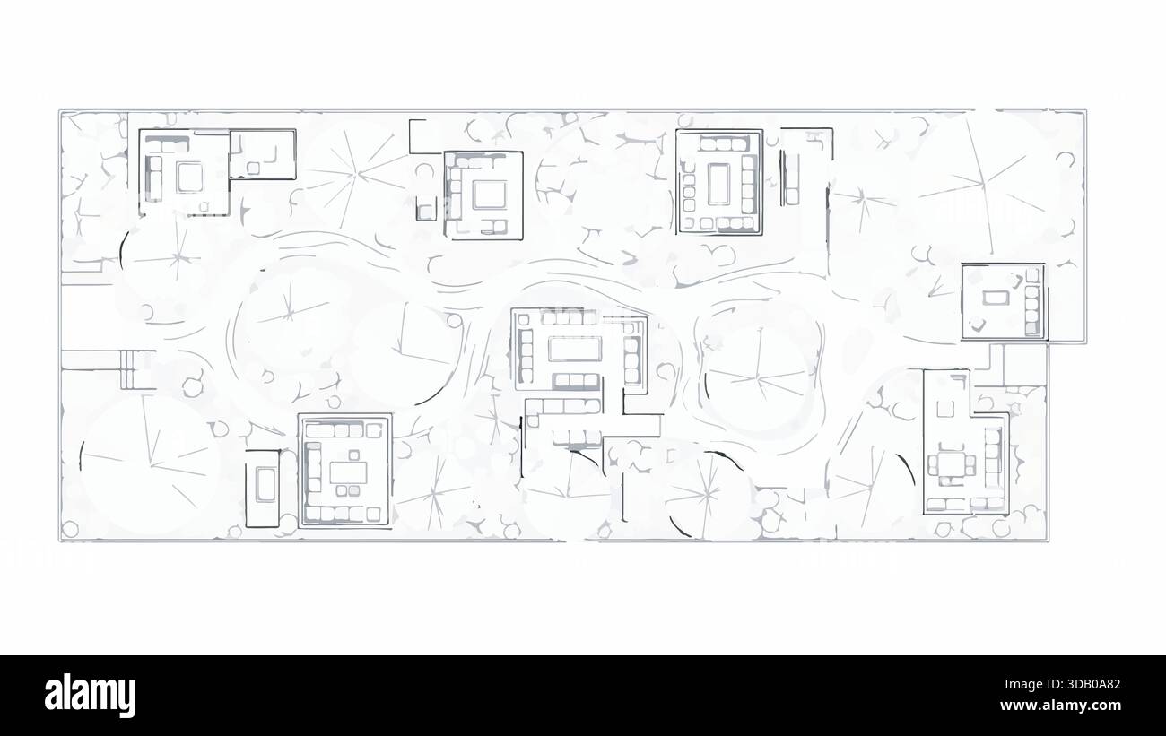 Site plan top view Stock Vector Images - Alamy