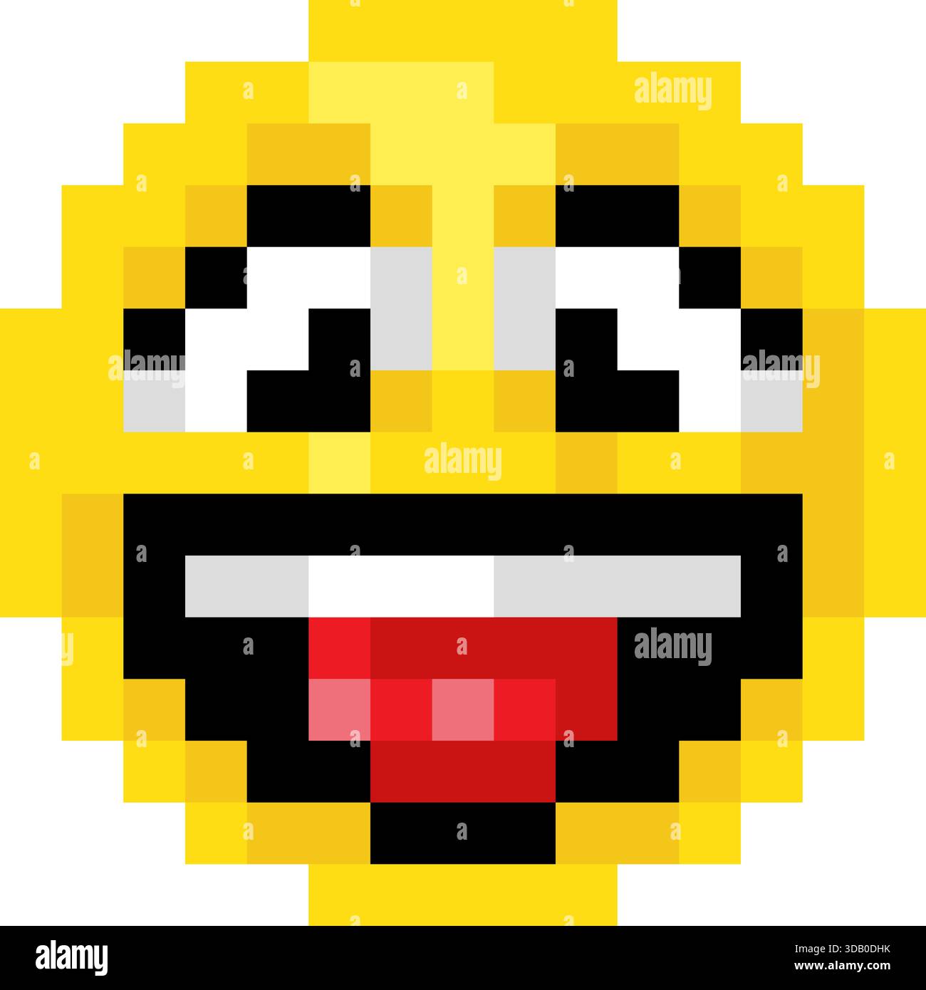 Pixel Art Emoji Emoticon Smiley Face Stock Vector Image & Art - Alamy