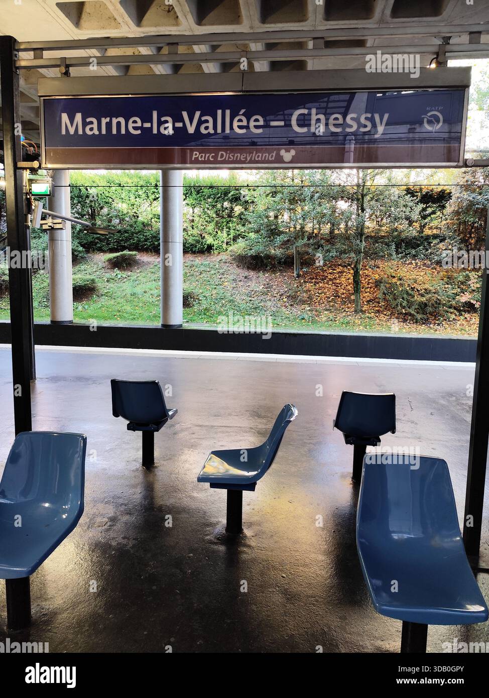 France, Paris - October 30, 2025: Disney Village Metro station map ...