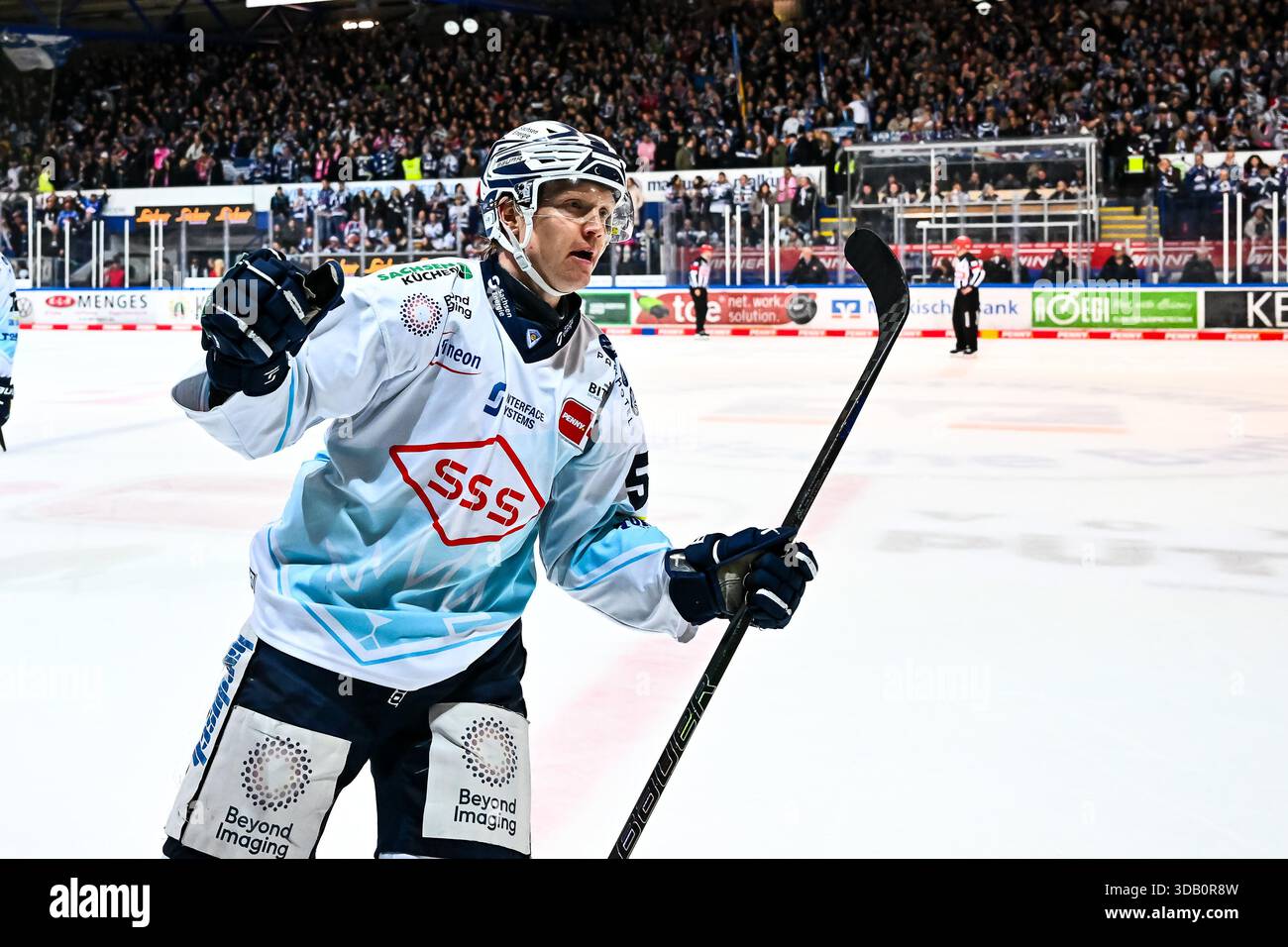 Goal celebration, Jubilation, Joy of scorer Emil Johansson (Dresdner ...