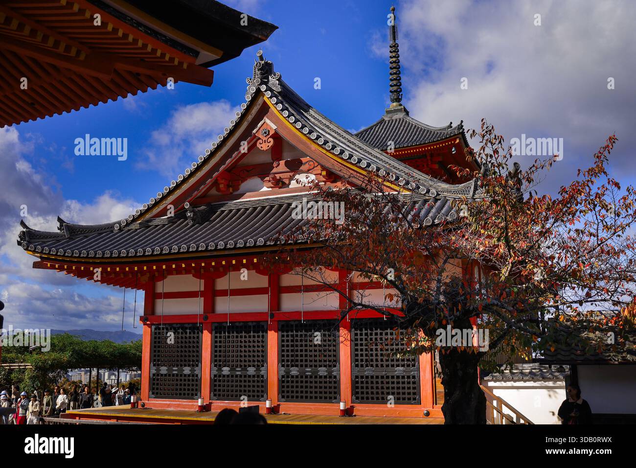 A traditional Japanese temple complex in Kyoto featuring a striking ...