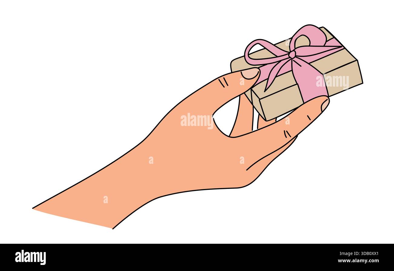 Christmas gift on small Stock Vector Images - Alamy