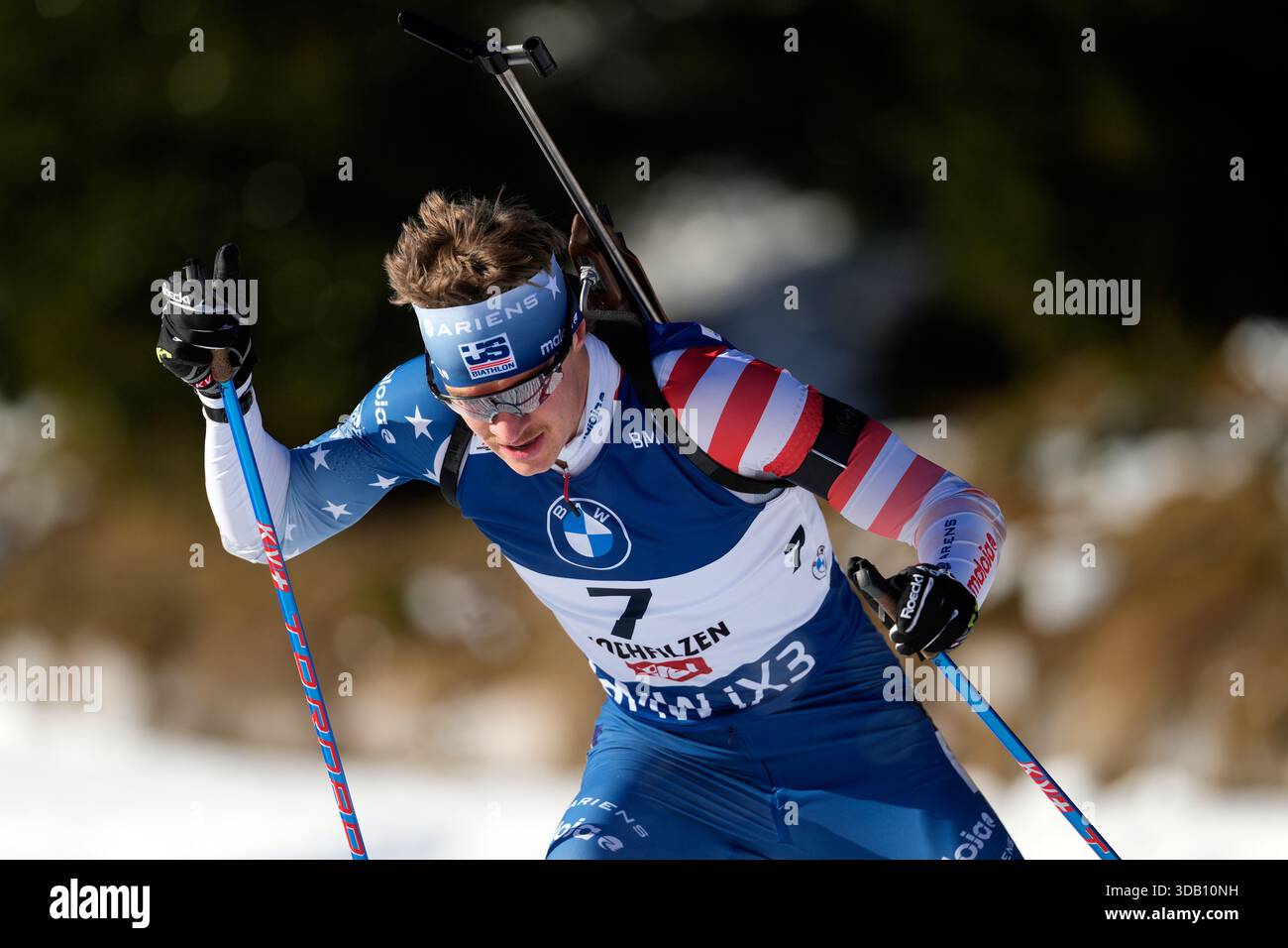 Campbell Wright, of the United States, competes in the men's 12.5 km ...