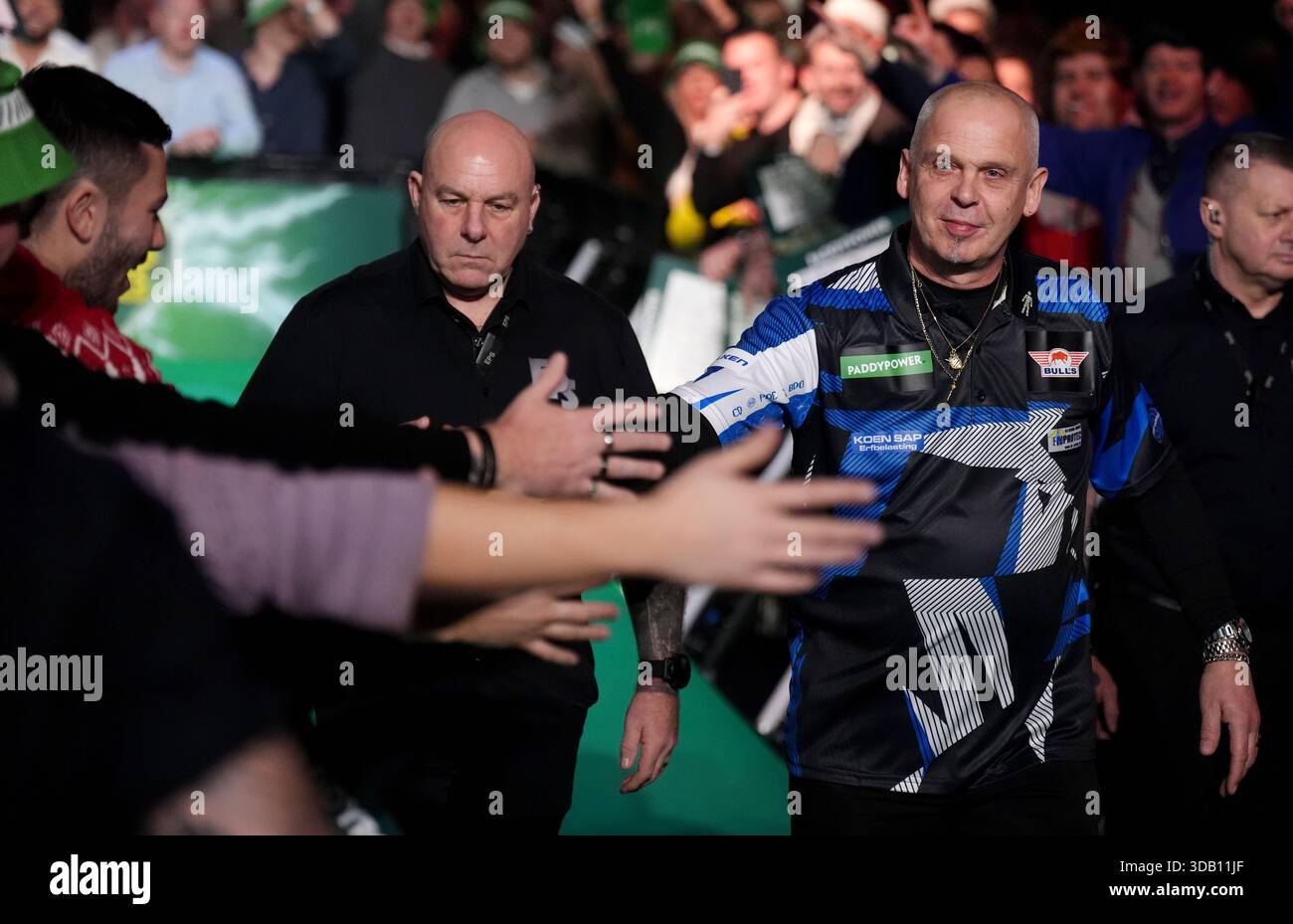 Mario Vandenbogaerde during the walk on ahead of his match against ...