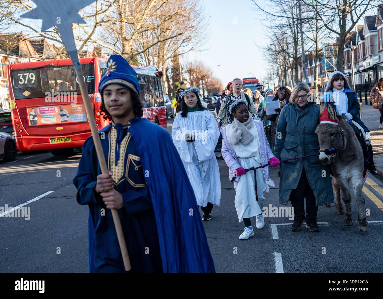 The annual True Life Baptist Church nativity in Chingford in East ...
