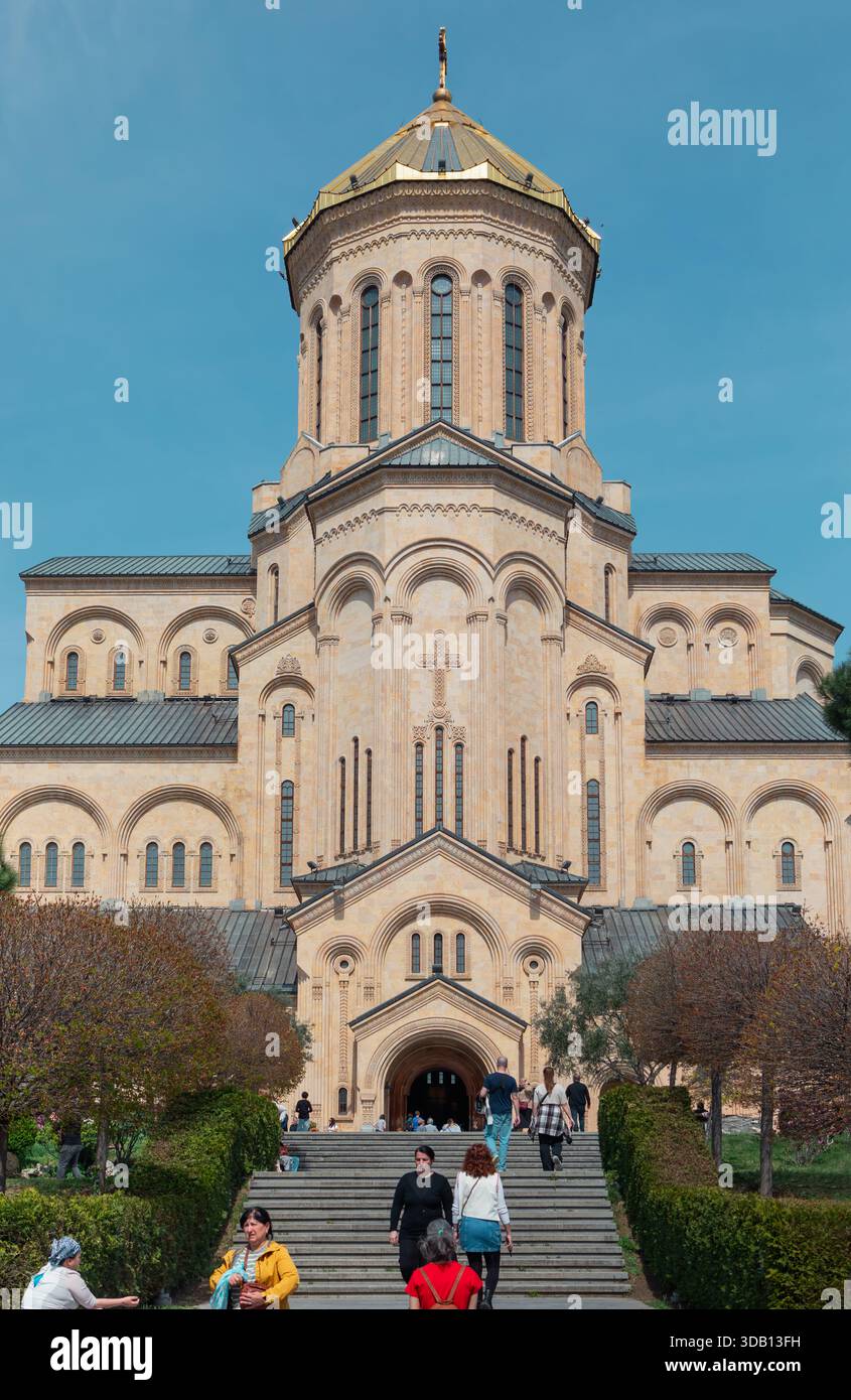 Tbilisi, Georgia – March 30, 2025: Sameba Cathedral, the Holy Trinity ...