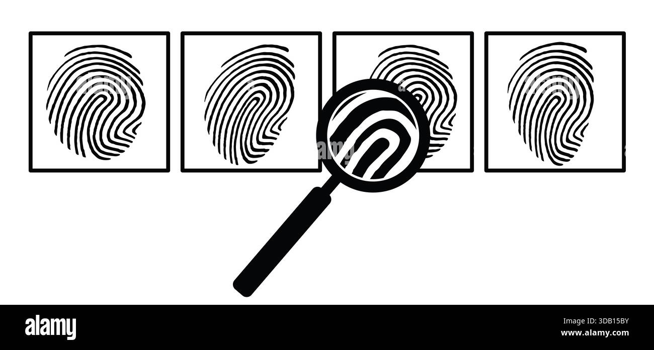 Person identification concept icon Cut Out Stock Images & Pictures - Alamy