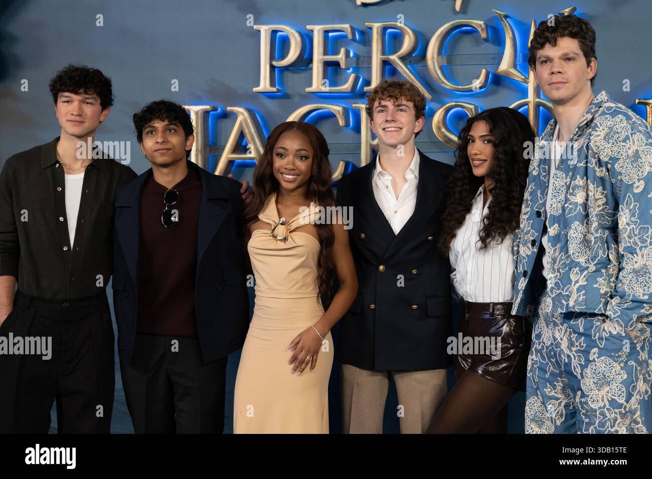 (L-R) Actors Charlie Bushnell , Aryan Simhadri, Leah Jeffries, Walker Scobell, Dior Goodjohn and ...