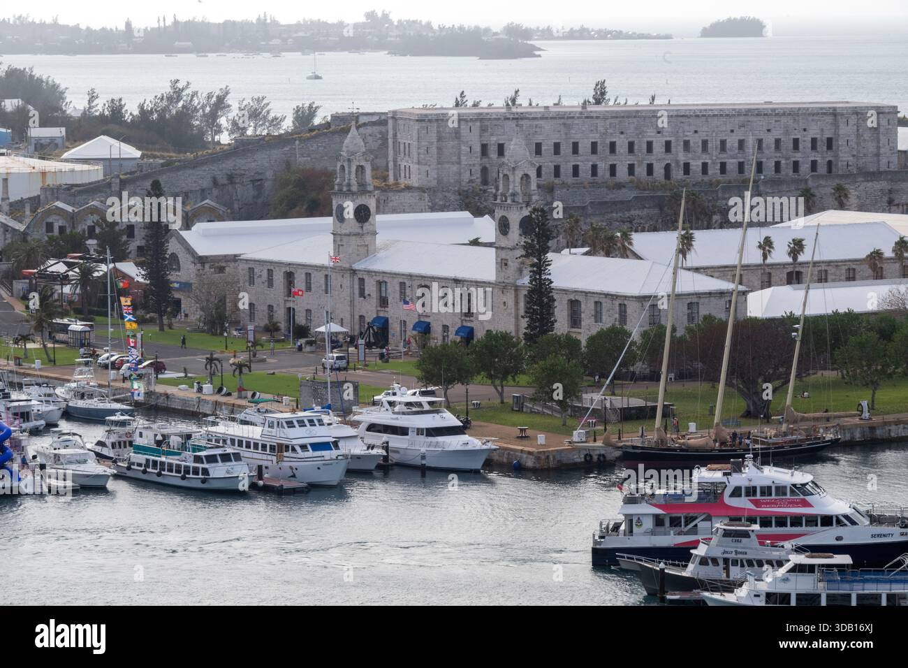 The Clocktower Mall in the Royal Naval Dockyard in the Sandys Parish of ...