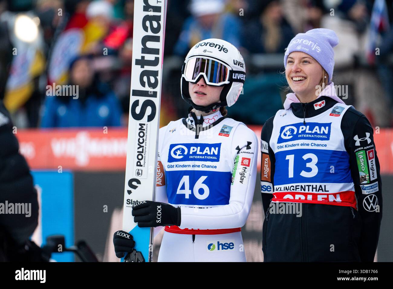 PREVC Nika (Slovenia), KOVACIC Maja (Slovenia) at the finish line, GER ...