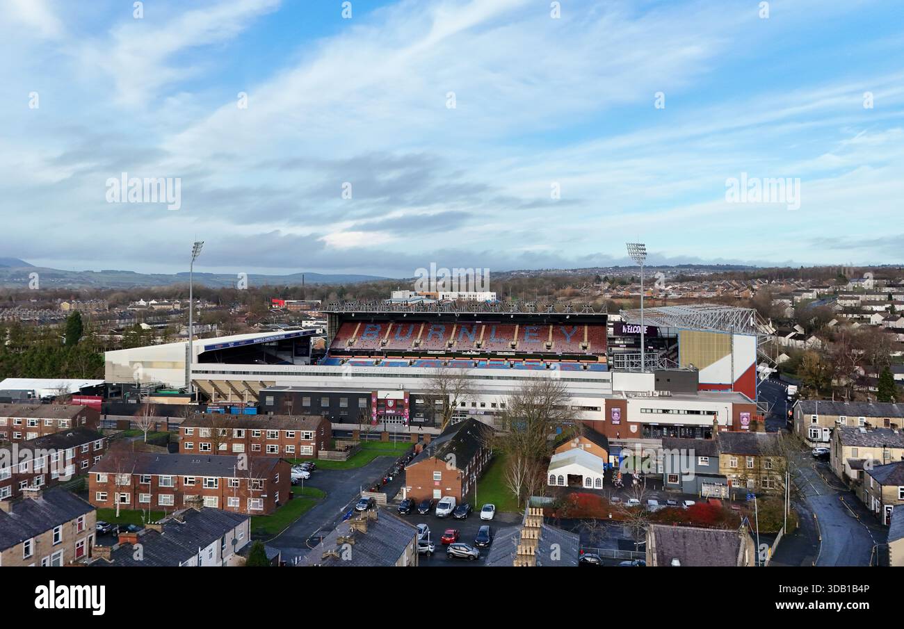 An aerial view of Turf Moor, home of Burnley. Picture date: Saturday ...