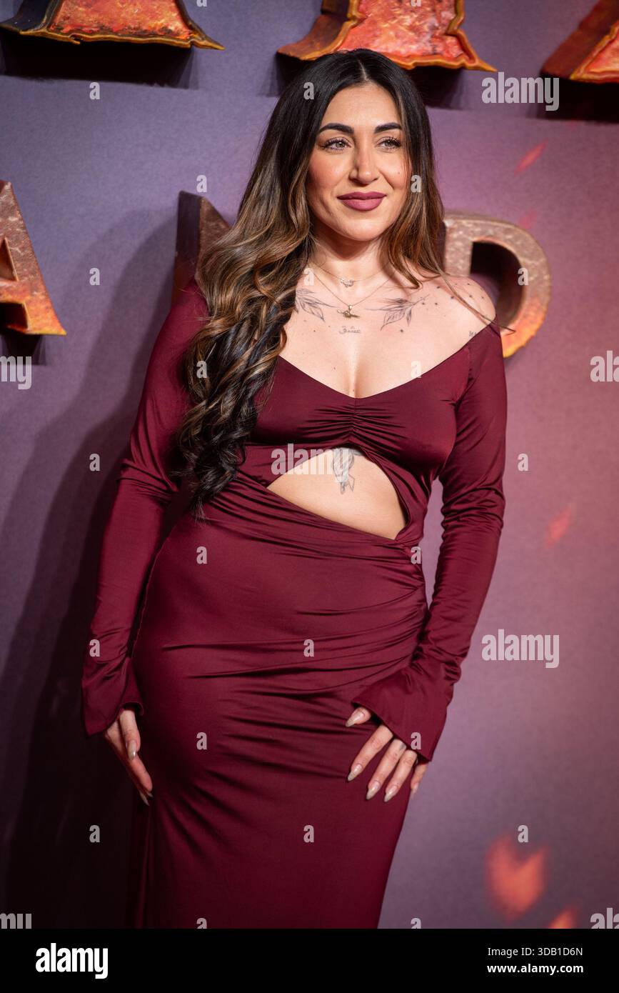Ellie Prohan attends the "Avatar: Fire And Ash" UK Premiere at BFI IMAX ...