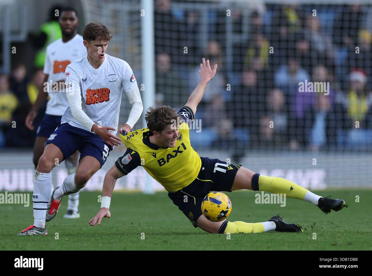 Preston North End's Harrison Armstrong (right) in action with Oxford ...