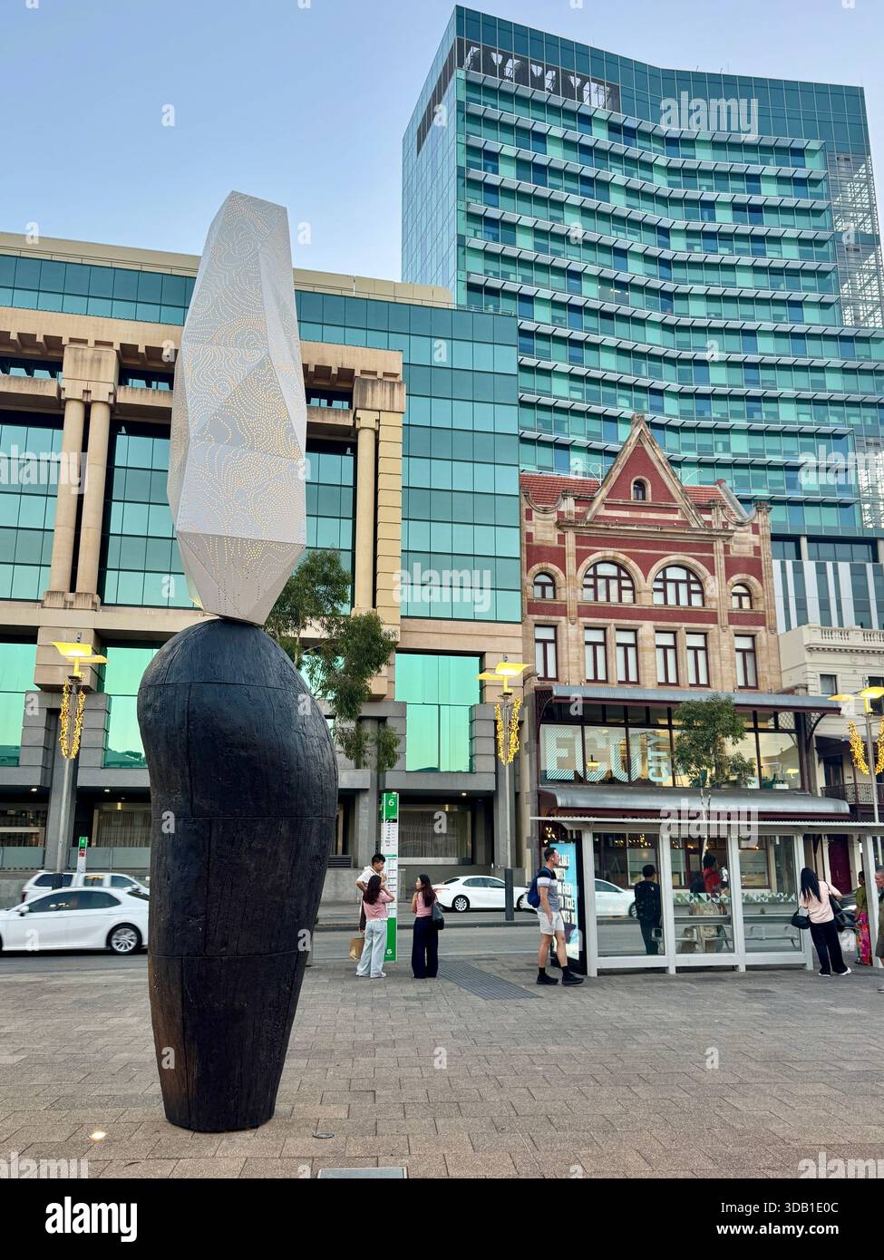 Seven metre tall Boobook Owl Sculpture by artist Stuart Green in the ...