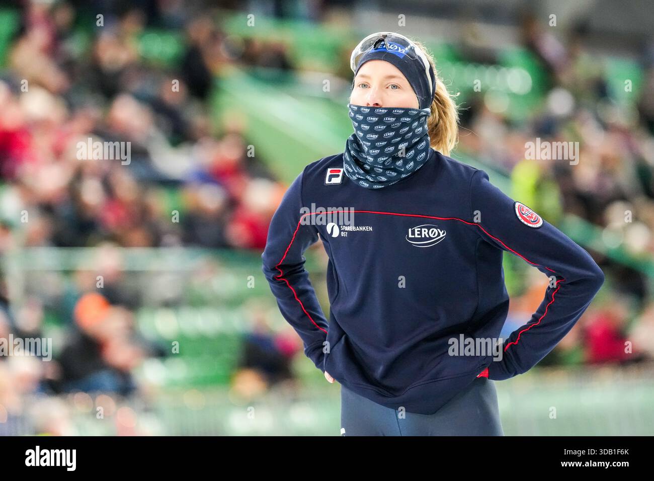 HAMAR, NORWAY - DECEMBER 13: Ragne Wiklund of Norway during the ISU ...