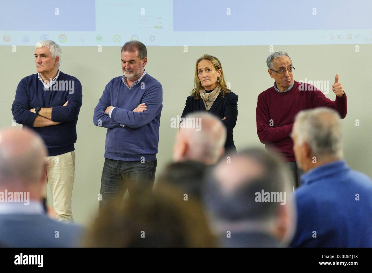 The exconselleiros of the BNG, Teresa Táboas (2r), Fernando Blanco (l ...