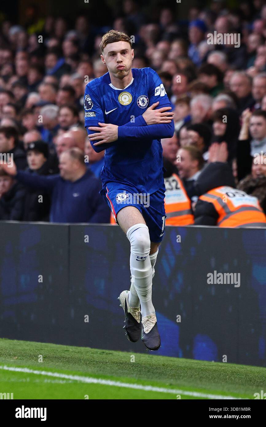London, England, 13th December 2025. Cole Palmer of Chelsea celebrates ...