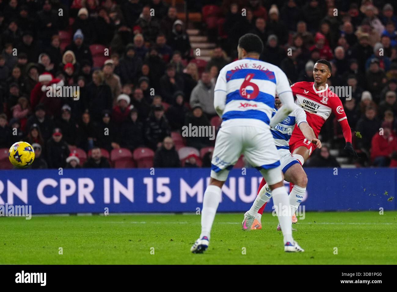 Middlesbrough's Morgan Whittaker (right) scores their side's second ...
