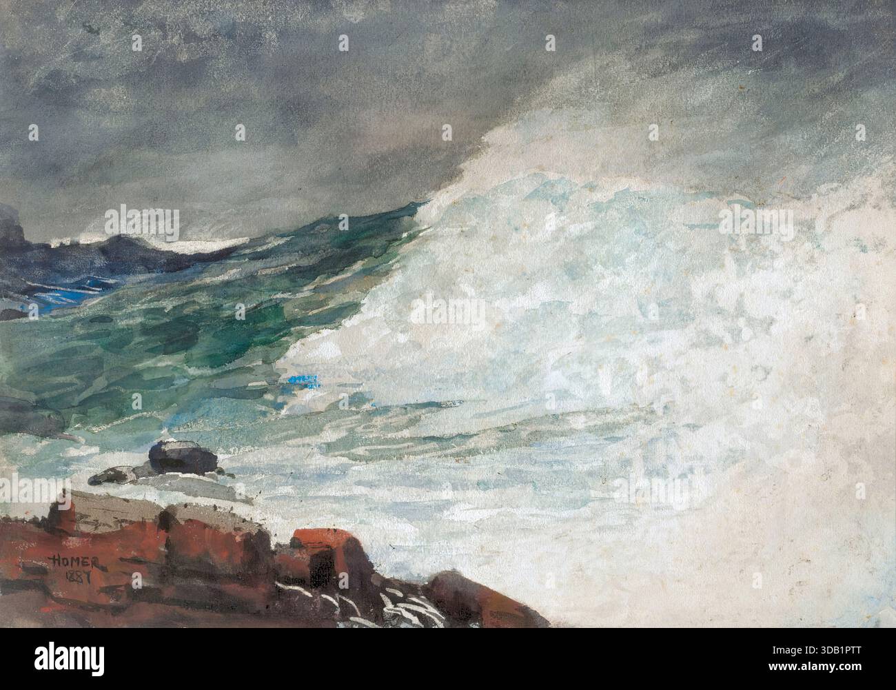 Winslow Homer - Prout's Neck, Breaking Wave Stock Photo - Alamy
