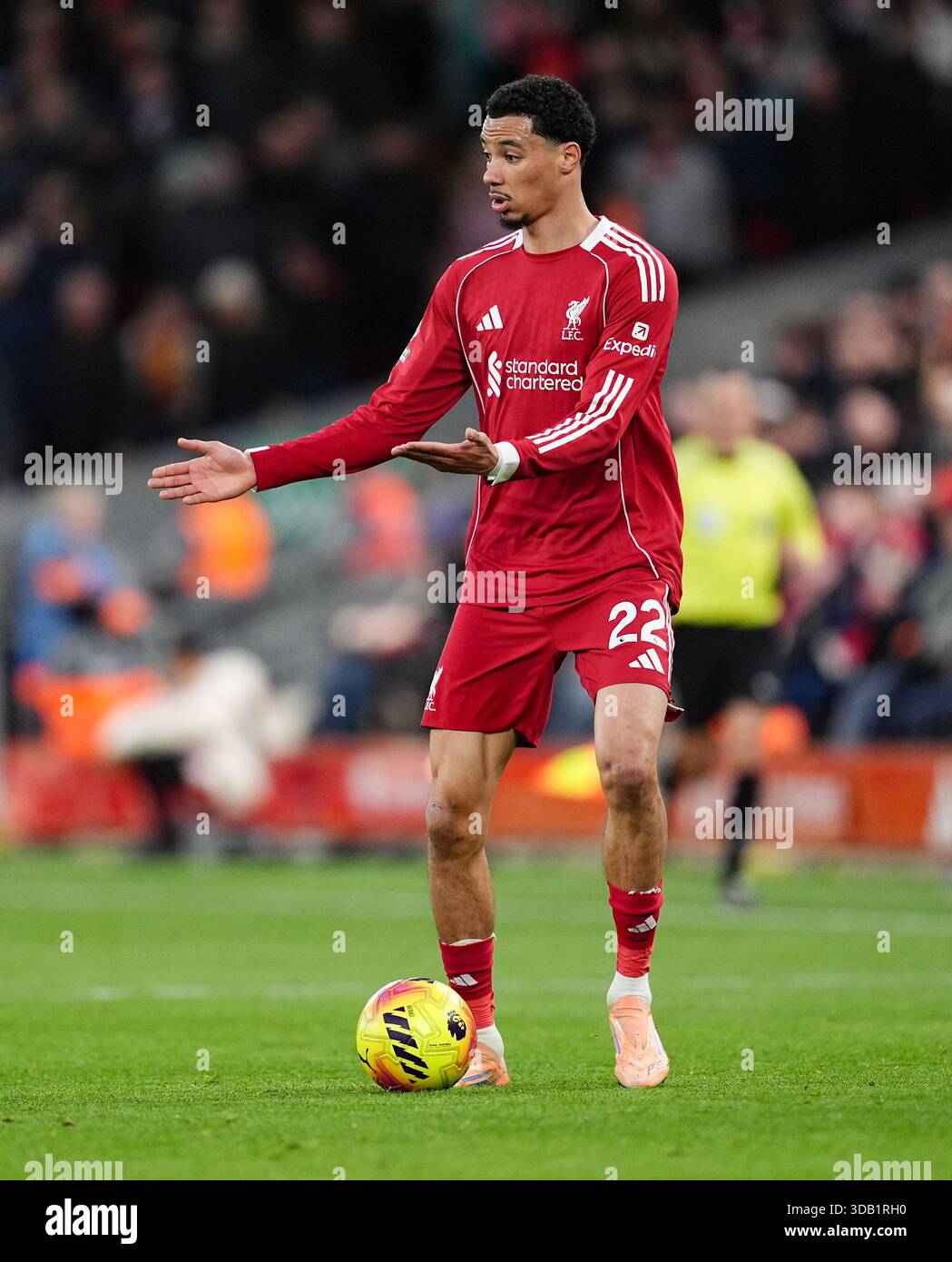 Liverpool's Hugo Ekitike during the Premier League match at Anfield ...