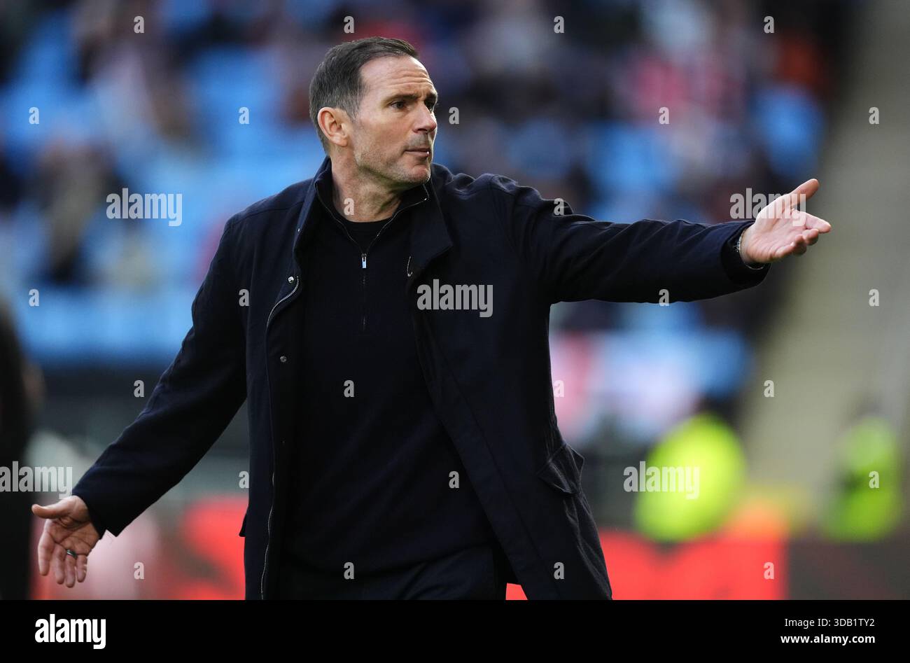 Coventry City head coach Frank Lampard gestures on the touchline during ...