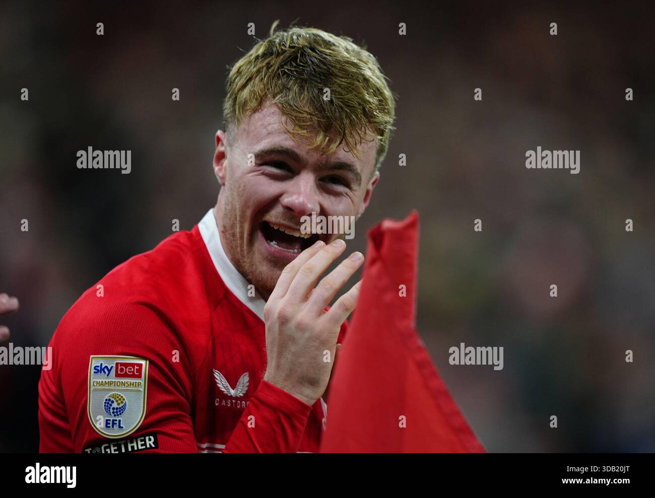 Middlesbrough's Tommy Conway celebrates scoring their side's third goal ...