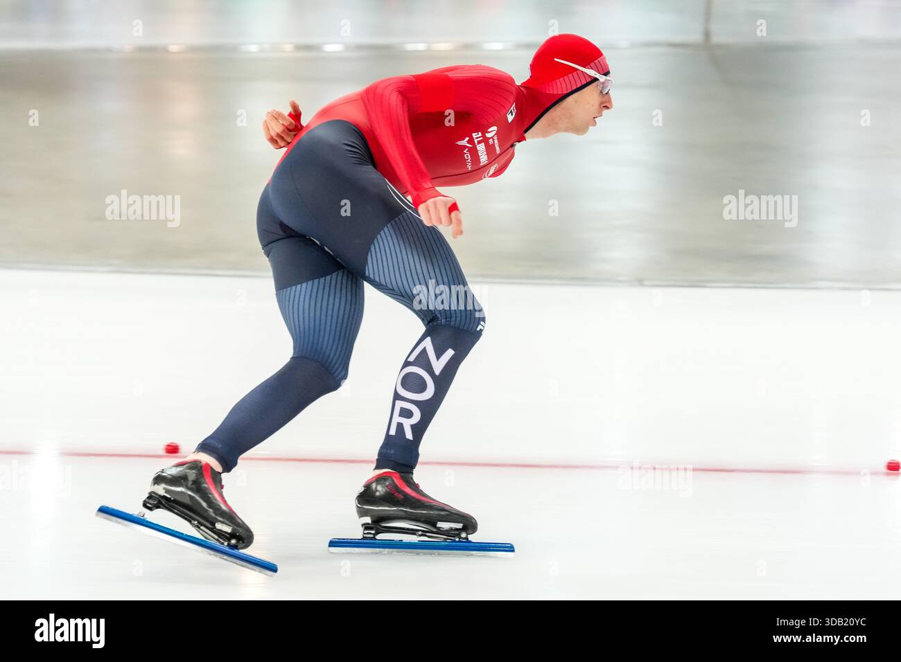 HAMAR, NORWAY - DECEMBER 13: Sander Eitrem of Norway during the ISU World Cup Speed Skating 4 at ...