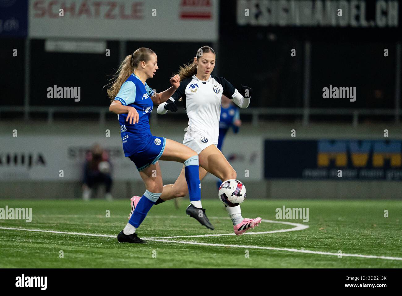 Martina Cavar (20 FC Zurich), right, and Liel Rickenbach (26 FC Luzern ...
