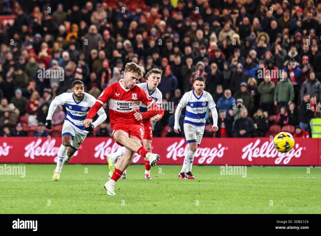 Tommy Conway of Middlesbrough scores a penalty to make it 3-0 during ...