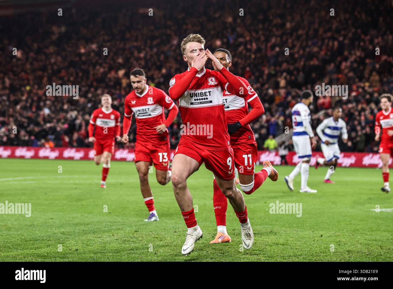 Tommy Conway of Middlesbrough celebrates his goal to make it 3-0 during ...