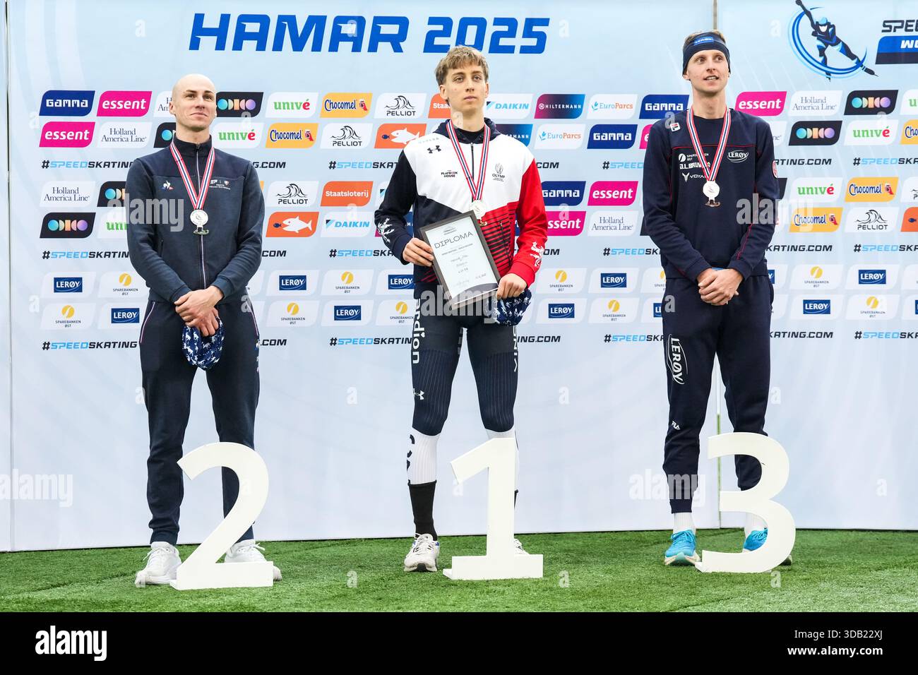 HAMAR, NORWAY - DECEMBER 13: Timothy Loubineaud of France, Metodej ...
