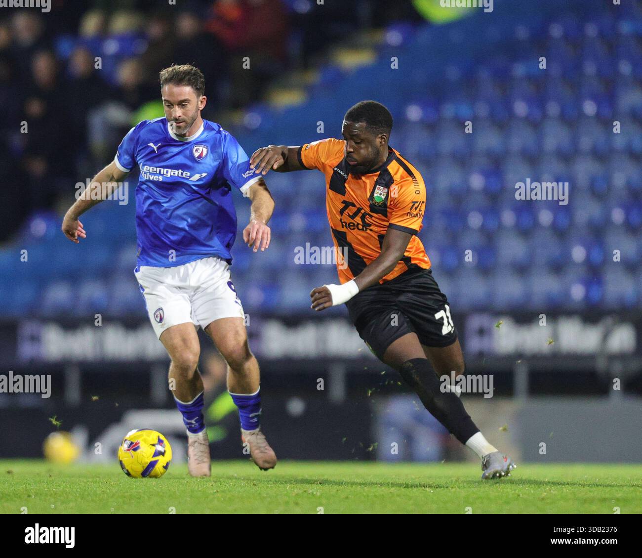 Will Grigg of Chesterfield in action during the Sky Bet League 2 match ...