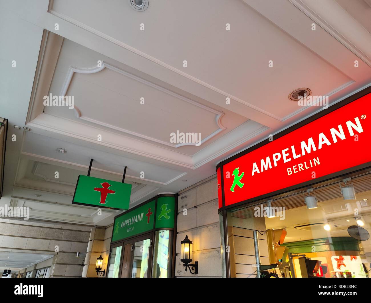 Germany, Berlin - October 26, 2025: Ampelmann Berlin store. Red green ...