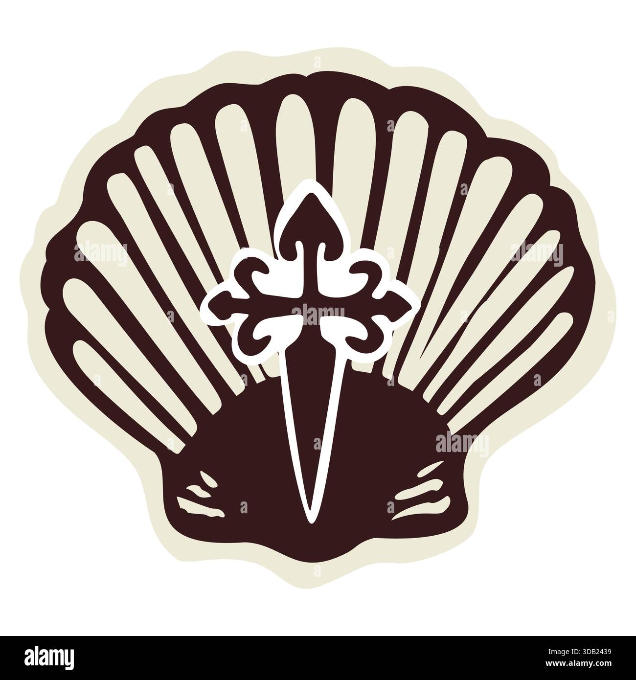 Iconic symbol of the camino de santiago Stock Vector Images - Alamy