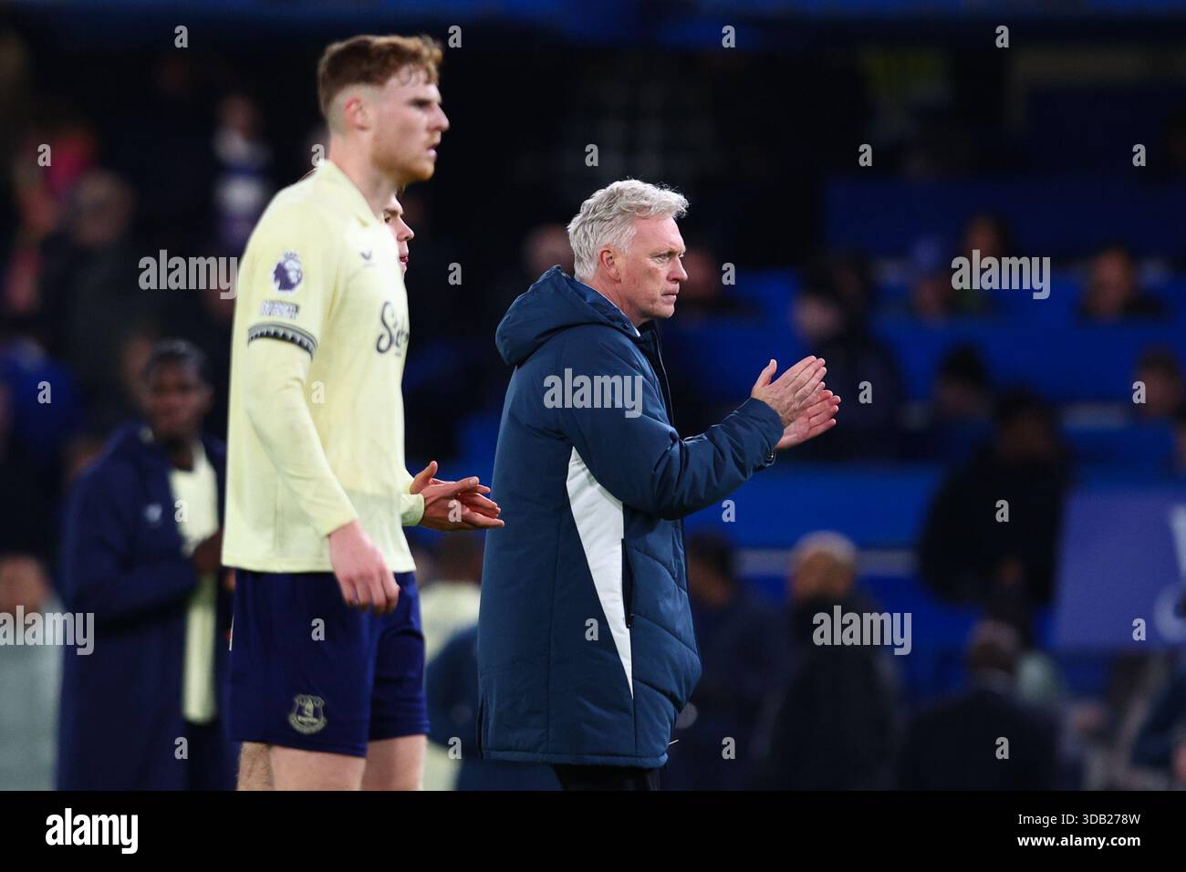 LONDON, UK - 13th Dec 2025: Everton manager David Moyes applauds the ...
