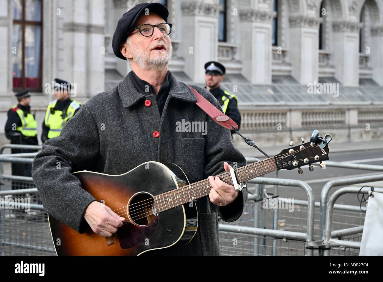 London, UK. Singer-songwriter Billy Bragg, peformed in Westminster ...