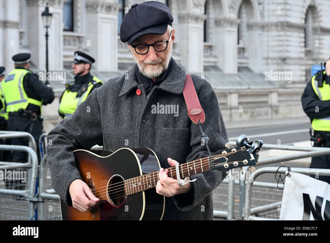 London, UK. Singer-songwriter Billy Bragg, peformed in Westminster ...