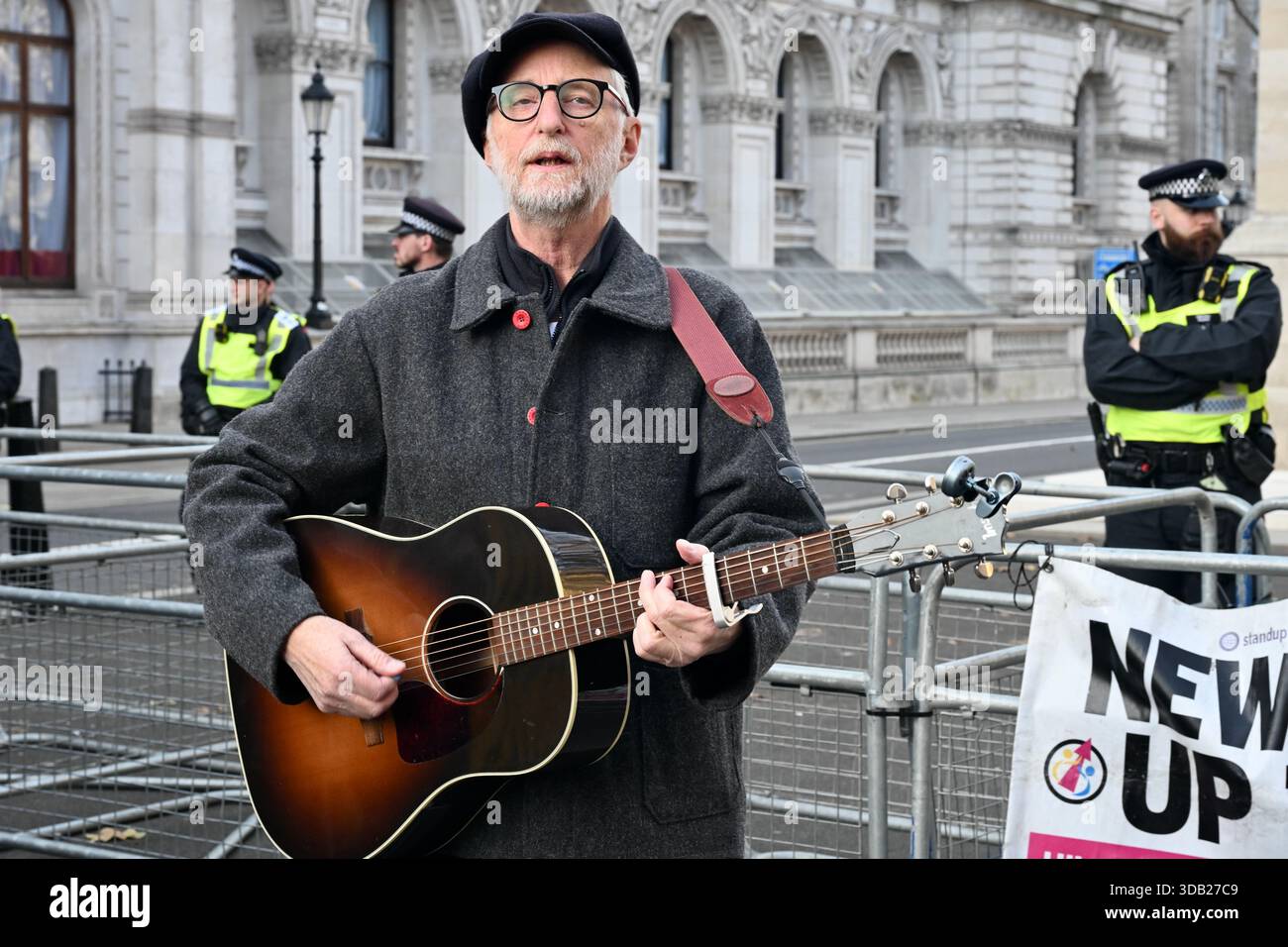 London, UK. Singer-songwriter Billy Bragg, peformed in Westminster ...