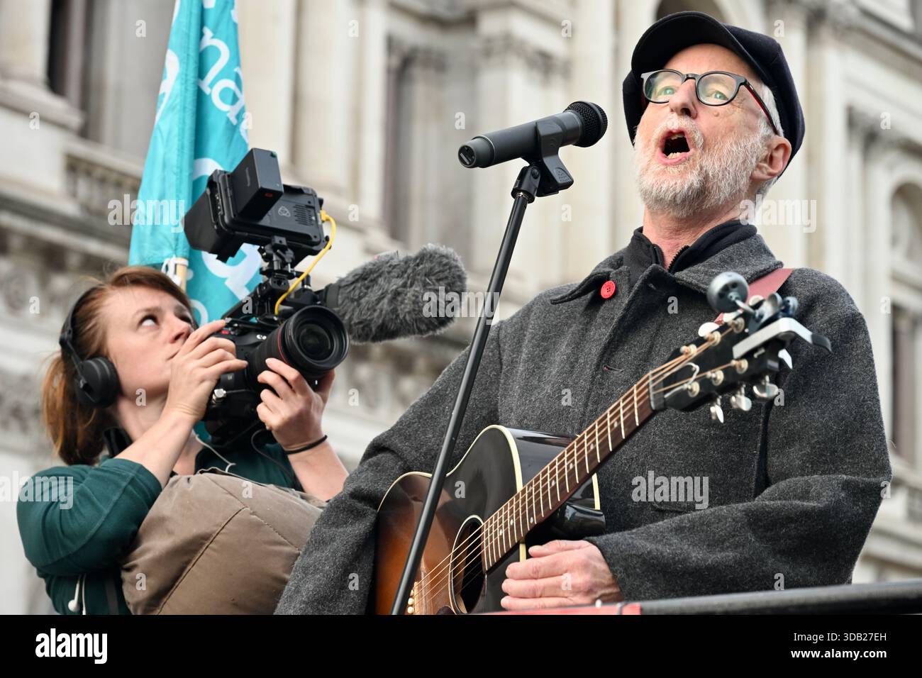 London, UK. Singer-songwriter Billy Bragg, peformed in Westminster ...