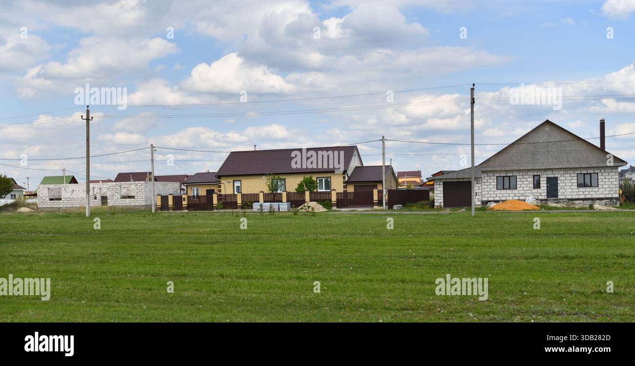 Suburban Village Homes in the Russia Stock Photo - Alamy