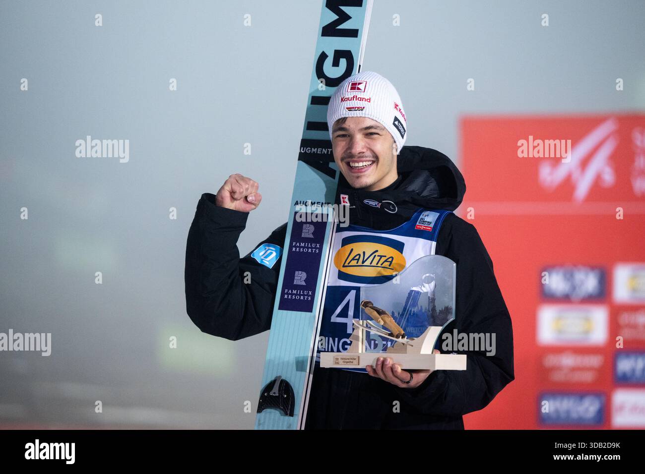 RAIMUND Philipp (Germany) celebrates on the podium with a trophy over ...