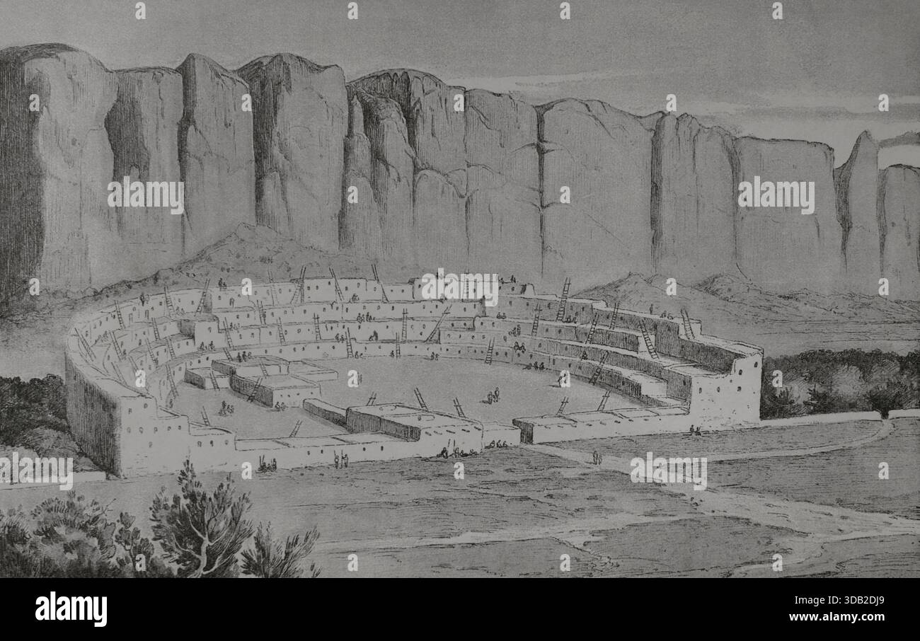 Pueblo Bonito. Ancient great house that was occupied by the Ancestral ...