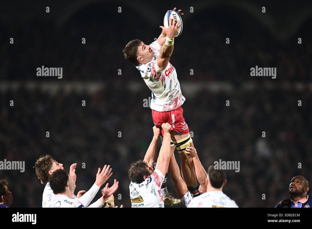 Max Douglas of Scarlets during the EPCR Champions Cup match between ...