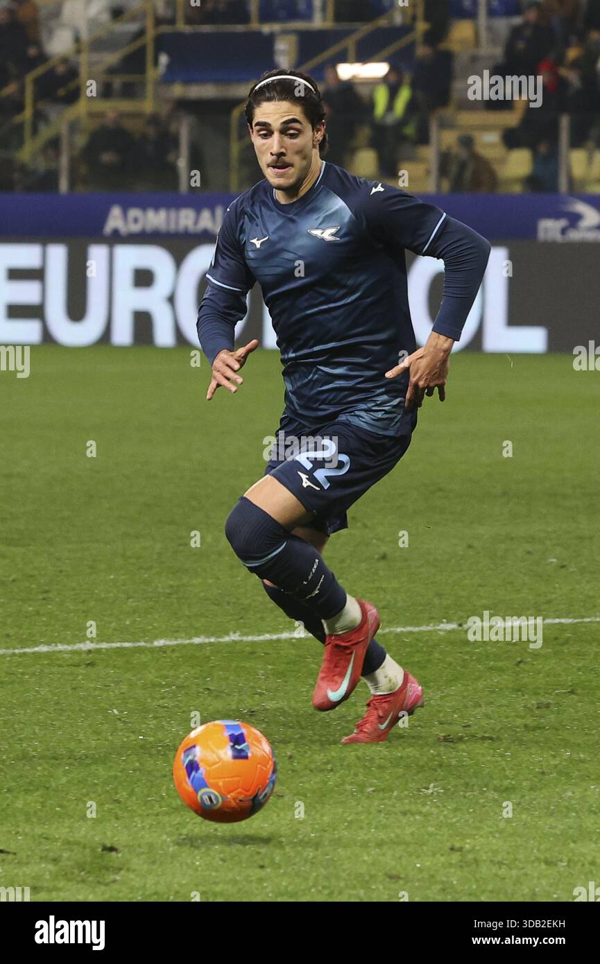 Matteo Cancellieri of SS Lazio play the ball during Parma Calcio vs SS ...