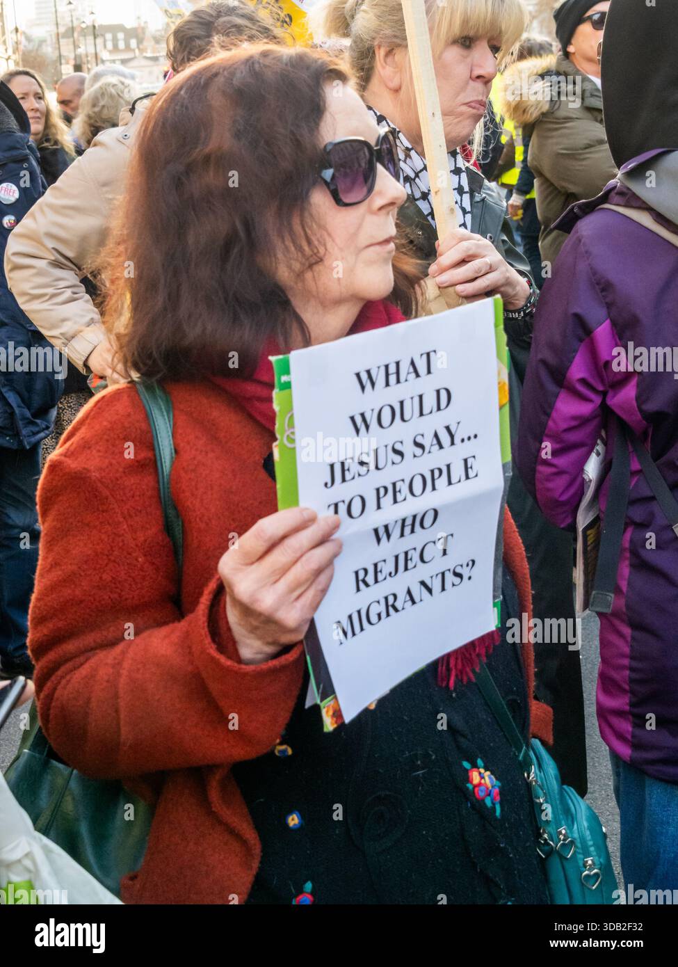 London, UK. 13th Dec 2025. What would Jesus say... Anti-racist ...