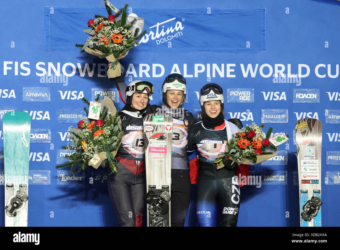 (L-R) Kaylie BUCK of Canada, 2nd, Sabine PAYER of Austria, winner, and ...