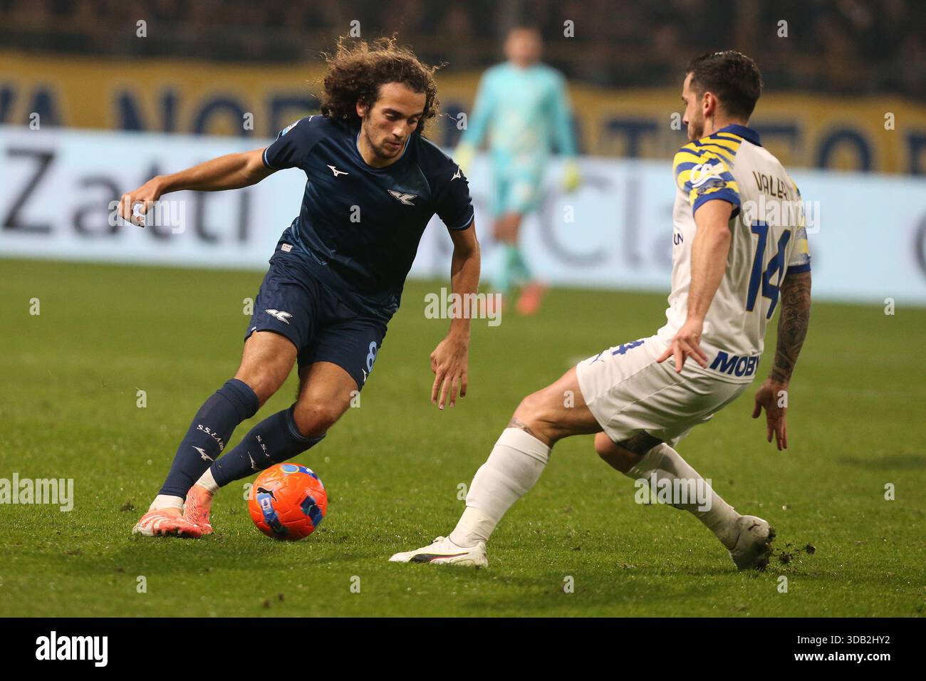 Lazio's Matteo Elias Guendouzi Olie', left, and Parma's Emanuele Valeri ...